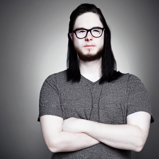 Stable Diffusion prompt: Pale guy with long black hair - PromptHero