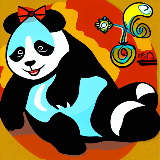 Stable Diffusion prompt: sticker of a happy panda magical - PromptHero