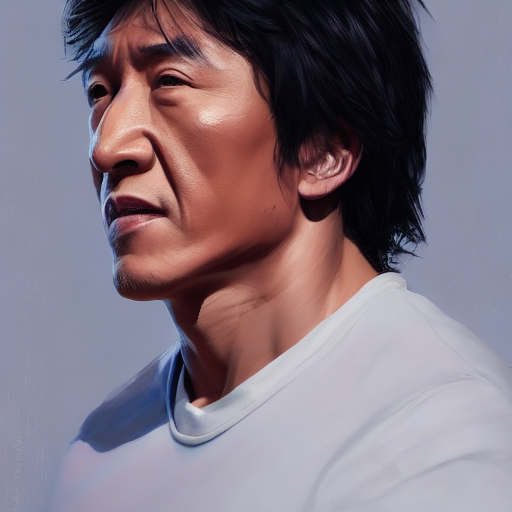 Poolsuite Diffusion prompt: “Portrait of Jackie Chan by - PromptHero