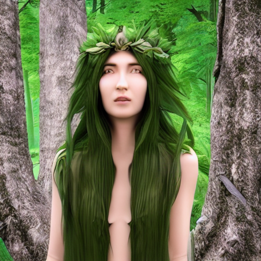 Stable Diffusion prompt: beautiful forest deity woman :: - PromptHero