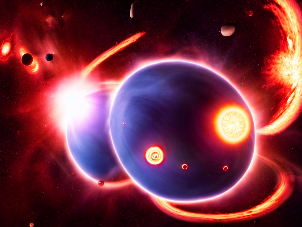 Stable Diffusion prompt: A giant planet explodes,After - PromptHero