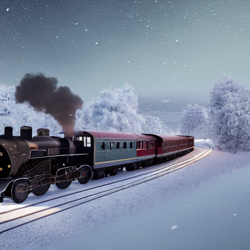 Stable Diffusion prompt: steam train driving through the - PromptHero