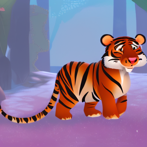 Mo-Di Diffusion prompt: anthro, tiger, cute, - PromptHero