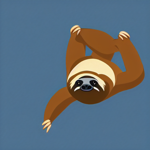 Stable Diffusion prompt: 2D simple cute sloth,doing - PromptHero