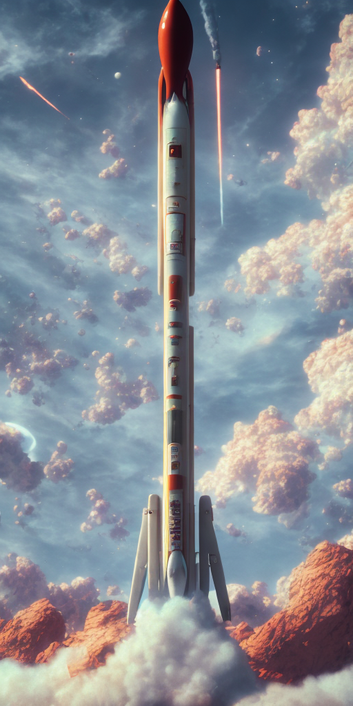 Openjourney prompt: Rocket launch **Evangelion unit 090 - PromptHero