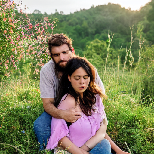 Stable Diffusion prompt: Emotional couple sitting in - PromptHero
