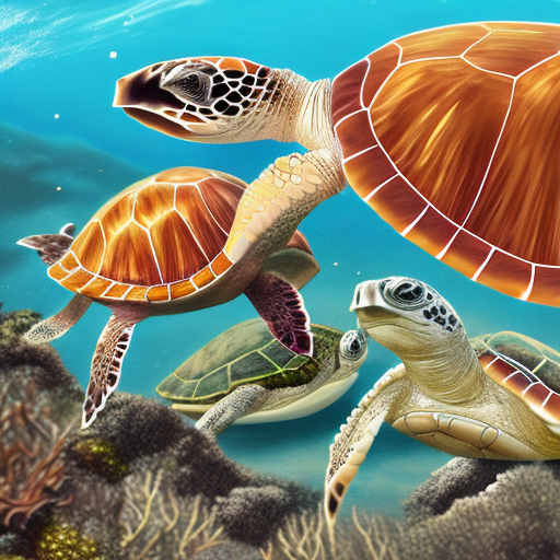Openjourney prompt: hyper realistic sea turtles in the - PromptHero