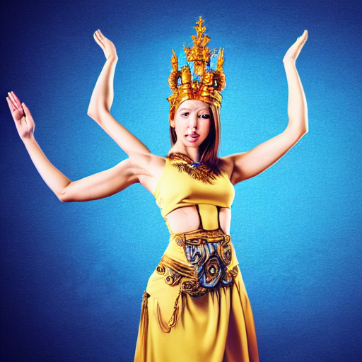 Stable Diffusion prompt: fantasy goddess with ten arms, - PromptHero