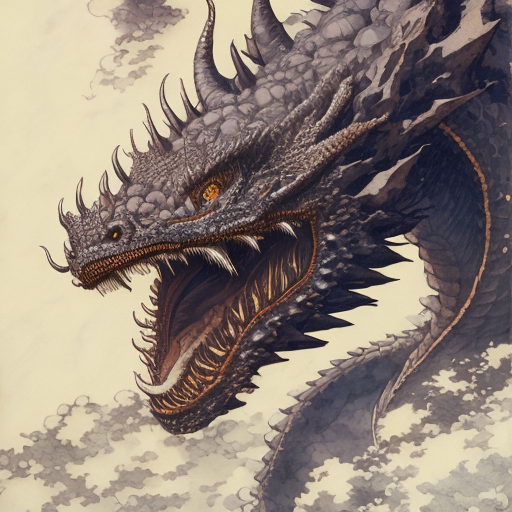 Openjourney prompt: close-up head of a furious dragon by - PromptHero