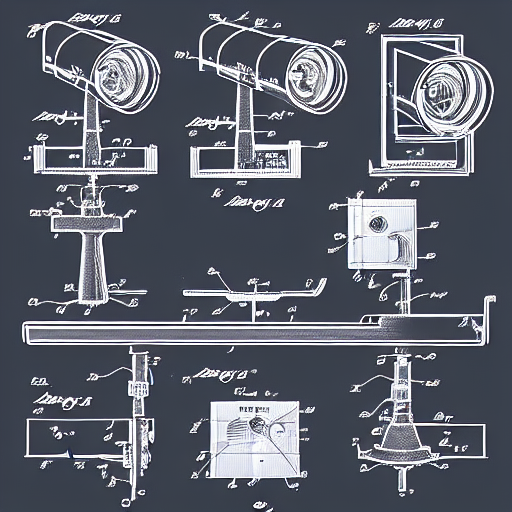 Stable Diffusion prompt: blueprints of a security camera, - PromptHero