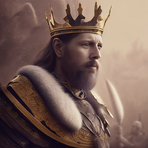 Openjourney prompt: portrait of king of a imaginary - PromptHero