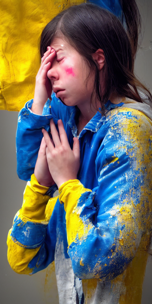 Stable Diffusion prompt: Girl wearing blue and yellow - PromptHero
