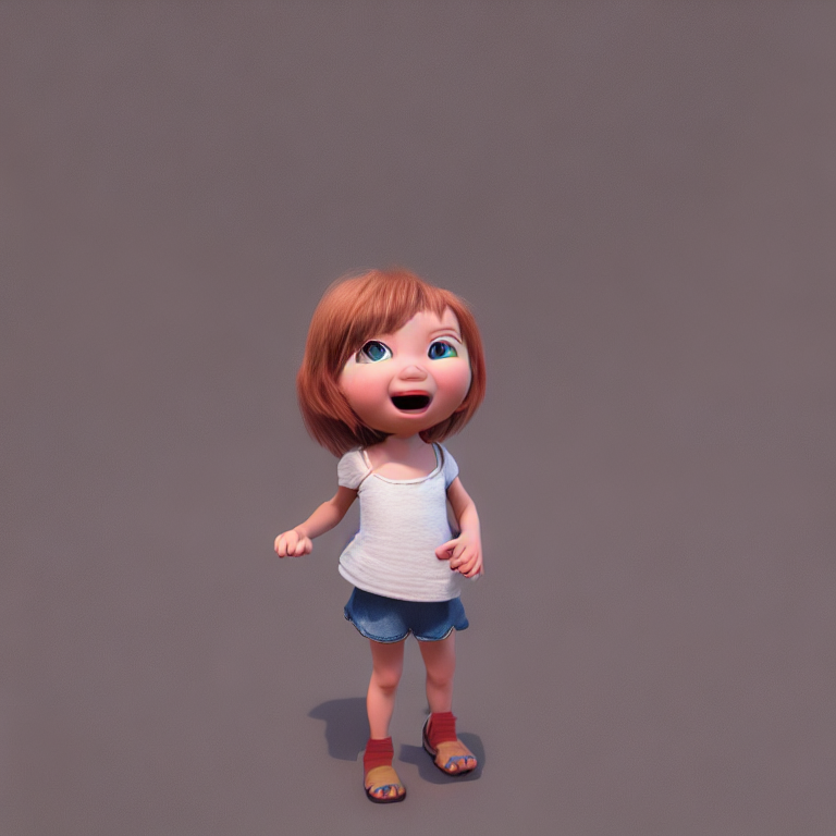 Poolsuite Diffusion prompt: Pixar style little girl, 4k, - PromptHero