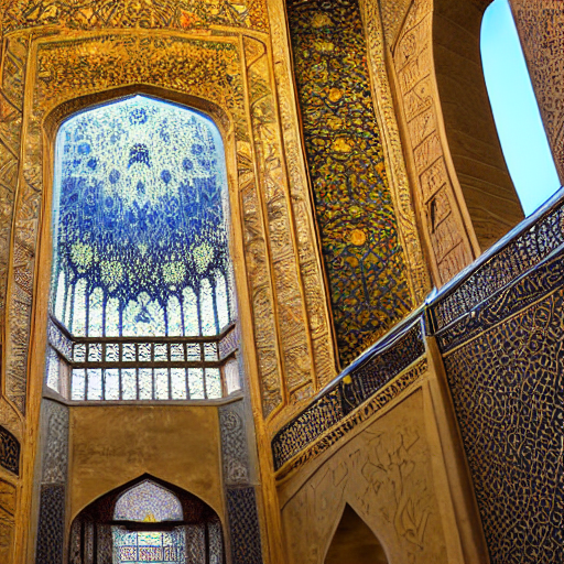Stable Diffusion prompt: Isfahan architecture interior, - PromptHero