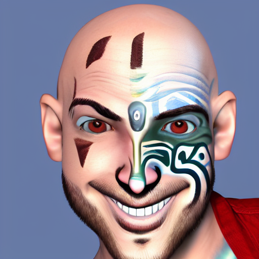 Stable Diffusion prompt: front of me avatar, man, bald, - PromptHero