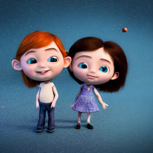 Stable Diffusion prompt: Pixar style little girl and boy - PromptHero