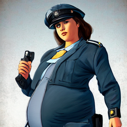 Stable Diffusion prompt: A beautiful pregnant policewomen - PromptHero