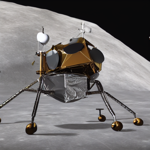 Stable Diffusion prompt: Apollo lunar module floating in - PromptHero