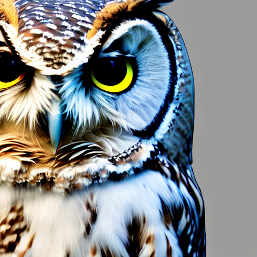 Stable Diffusion prompt: a photograph of an owl, colours - PromptHero