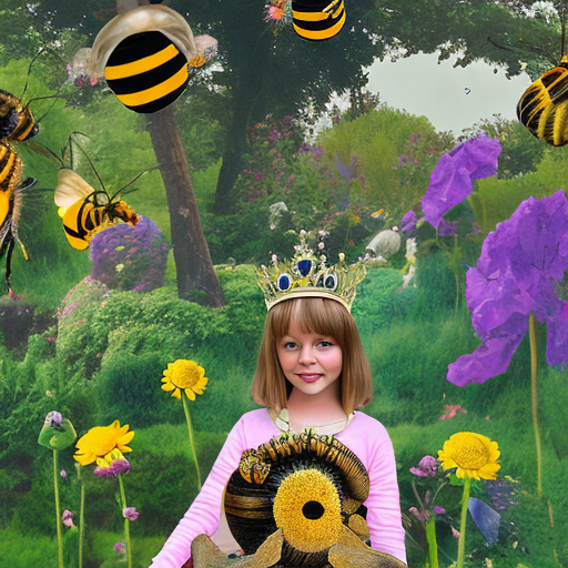 Openjourney prompt: A surreal garden, half little girl - PromptHero