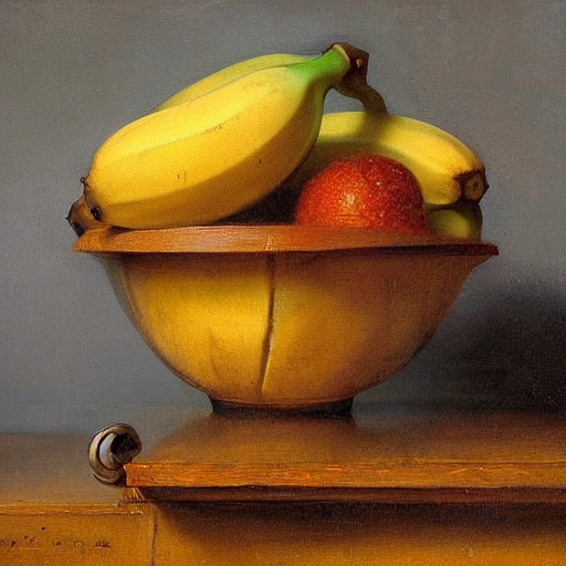 Stable Diffusion prompt: still life fruit bowl, Rembrandt - PromptHero