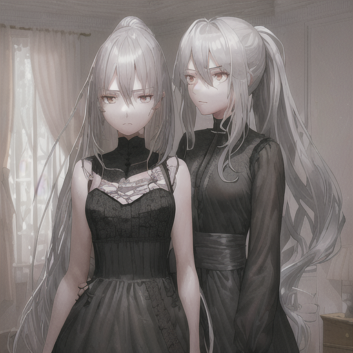Anything prompt: (((2 girls))),ray tracing, (dim light), - PromptHero
