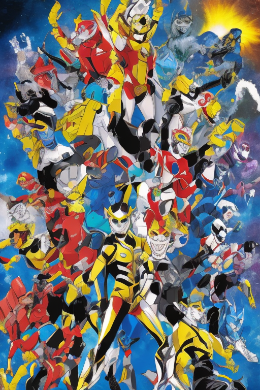 Openjourney prompt: cat super sentai --v 4 --chaos 1 - PromptHero