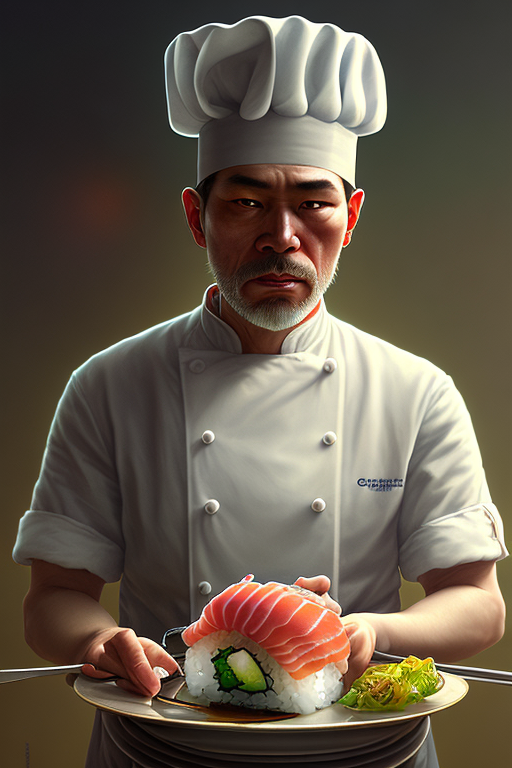 Openjourney prompt: chef, wearing a soiled apron, service - PromptHero