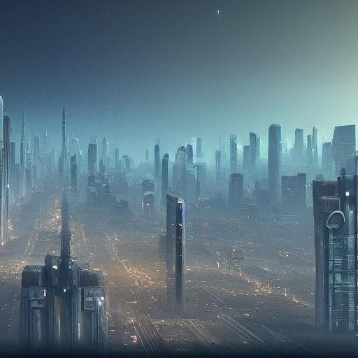 Stable Diffusion prompt: zoomed out alien megacity - PromptHero