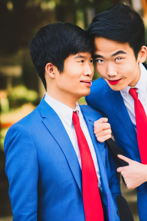 Stable Diffusion prompt: portrait photo of two asia young - PromptHero