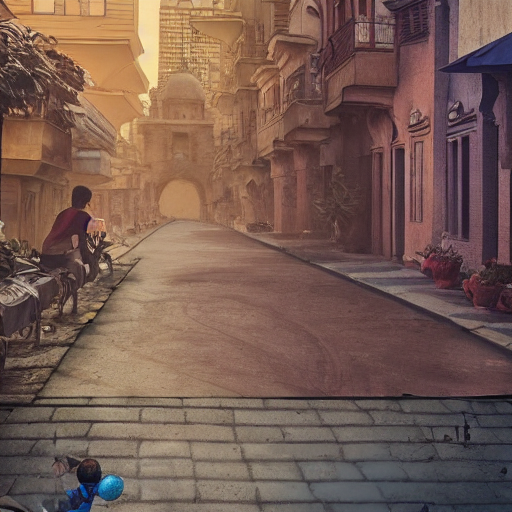 Stable Diffusion prompt: Pixar style cartoon a street - PromptHero