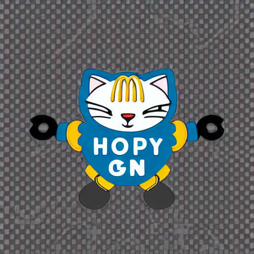 Stable Diffusion prompt: simple logo design of cute happy - PromptHero