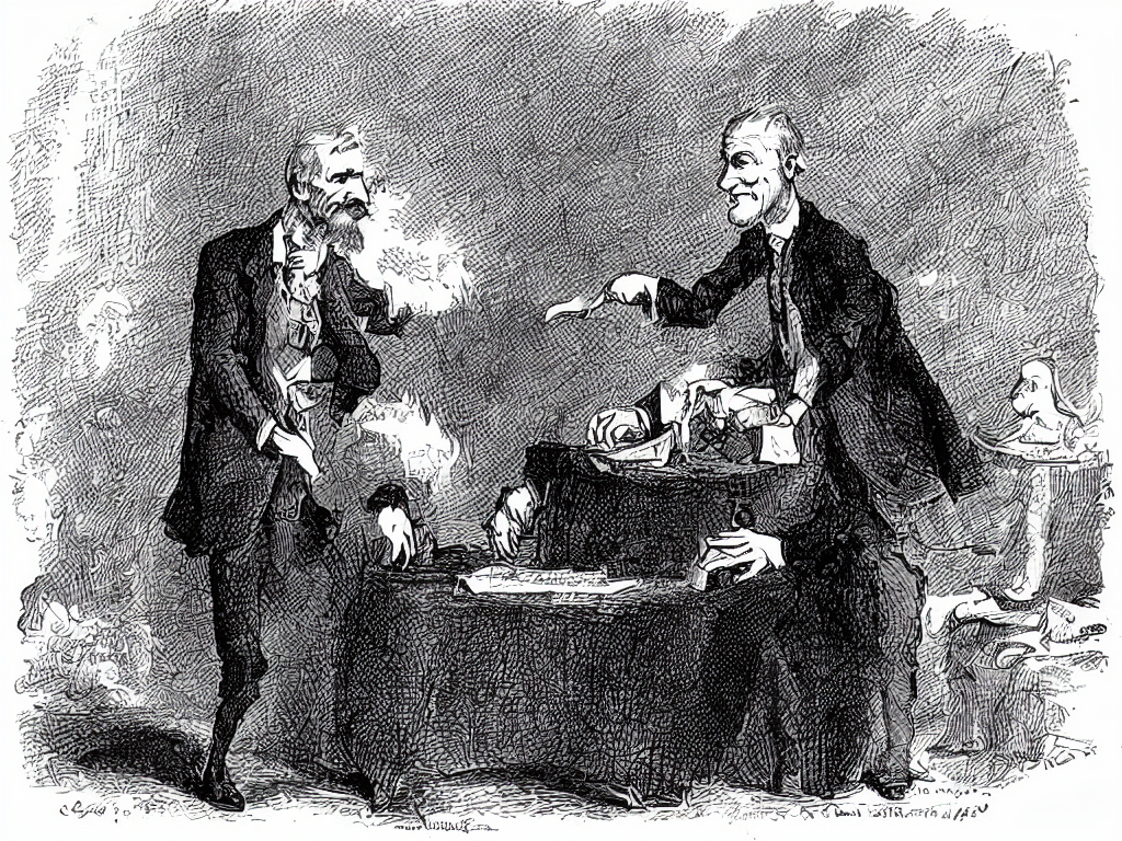 Stable Diffusion prompt: A caricature of a charlatan. - PromptHero