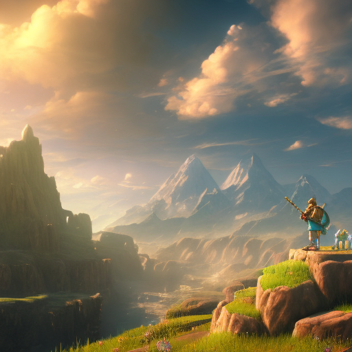 Openjourney prompt: The Legend of Zelda landscape - PromptHero