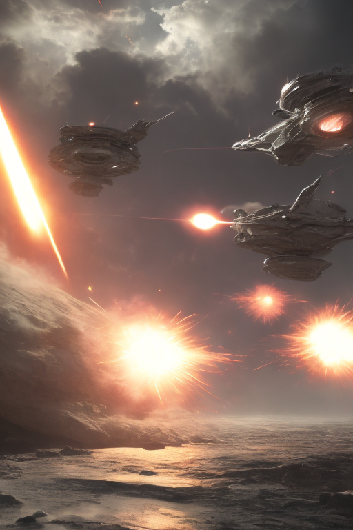 Openjourney prompt: earth fighting alien invasion guns - PromptHero