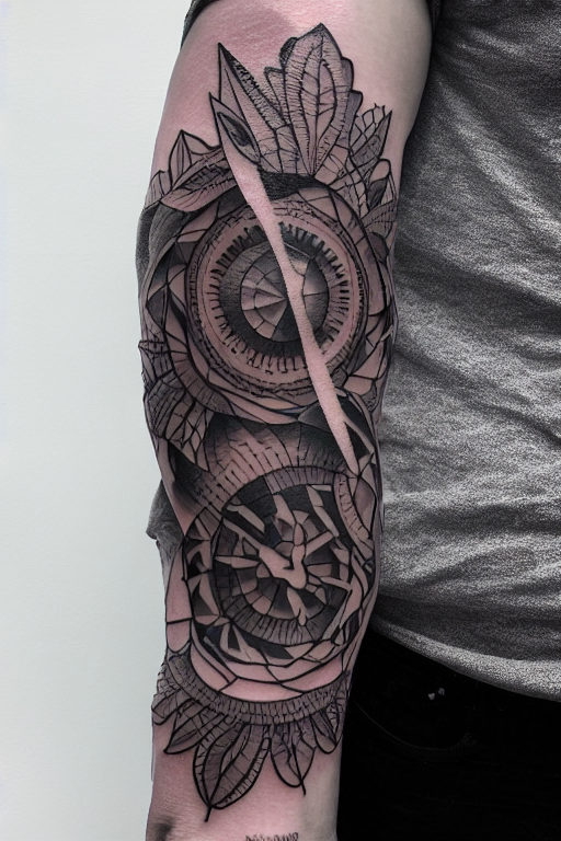 Stable Diffusion prompt: lowpowly mesh arm tattoo , - PromptHero