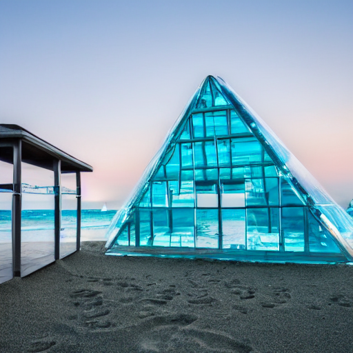 Stable Diffusion prompt: Futuristic crystal house on the - PromptHero