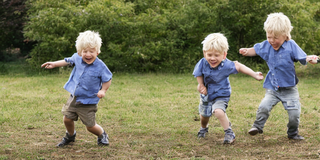 Stable Diffusion prompt: two twin boys with blond hair - PromptHero