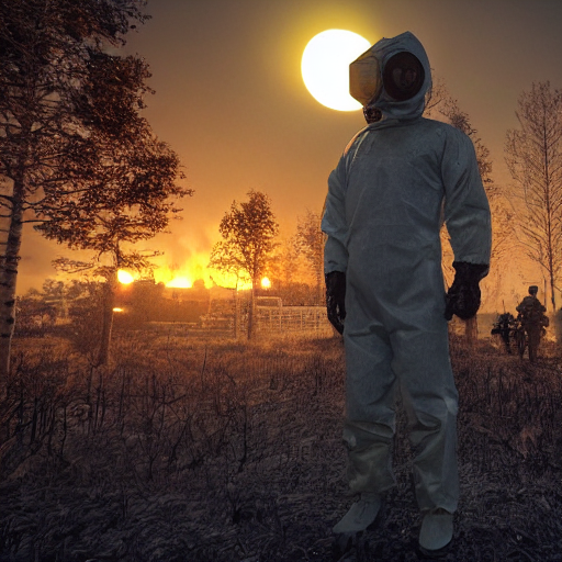 Stable Diffusion prompt: Chernobyl STALKER hazmat suit - PromptHero