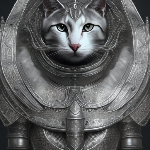 Openjourney prompt: armor white cat knight portrait, - PromptHero
