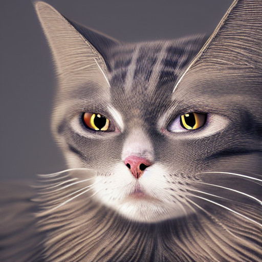 Stable Diffusion prompt: cat close-up portrait, hyper - PromptHero