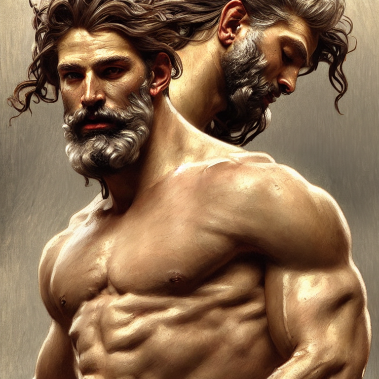 Stable Diffusion prompt: painted portrait of rugged zeus, - PromptHero