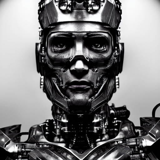 Stable Diffusion prompt: half-mechanical cyborg male - PromptHero