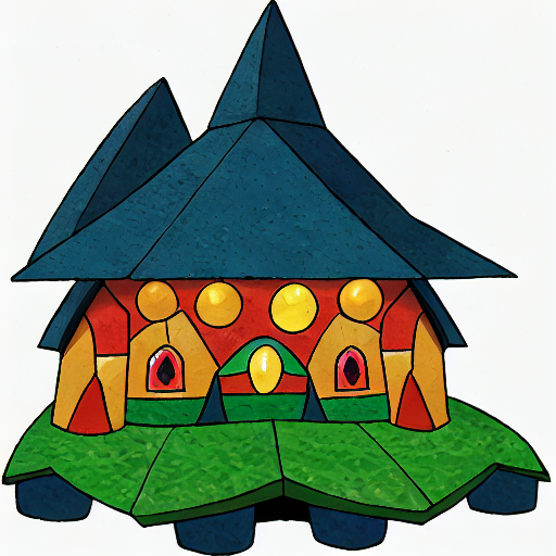 Text to Pokémon prompt: Fairy village buildings inspired - PromptHero