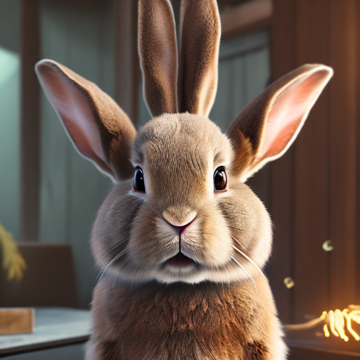 Openjourney prompt: Benjamin is a friendly rabbit with - PromptHero